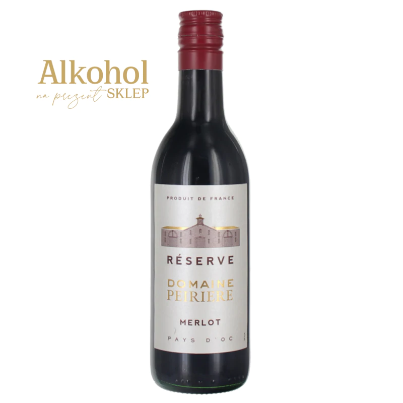 WINO DOMAINE PEIRIERE RESERVE MERLOT 187ML - czerwone mini wino
